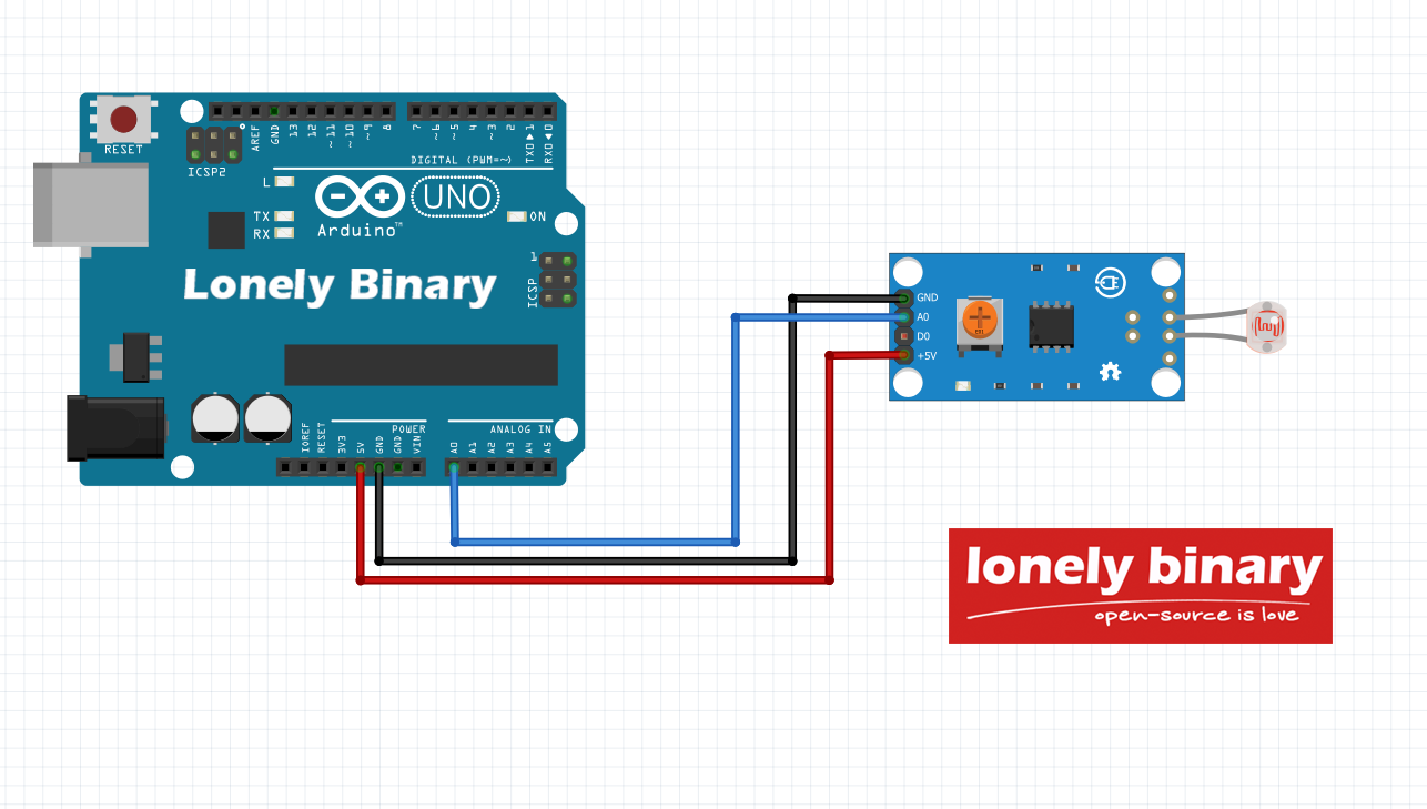 Light Sensor Photoresistor With Arduino Uno R3 Lonely Binary