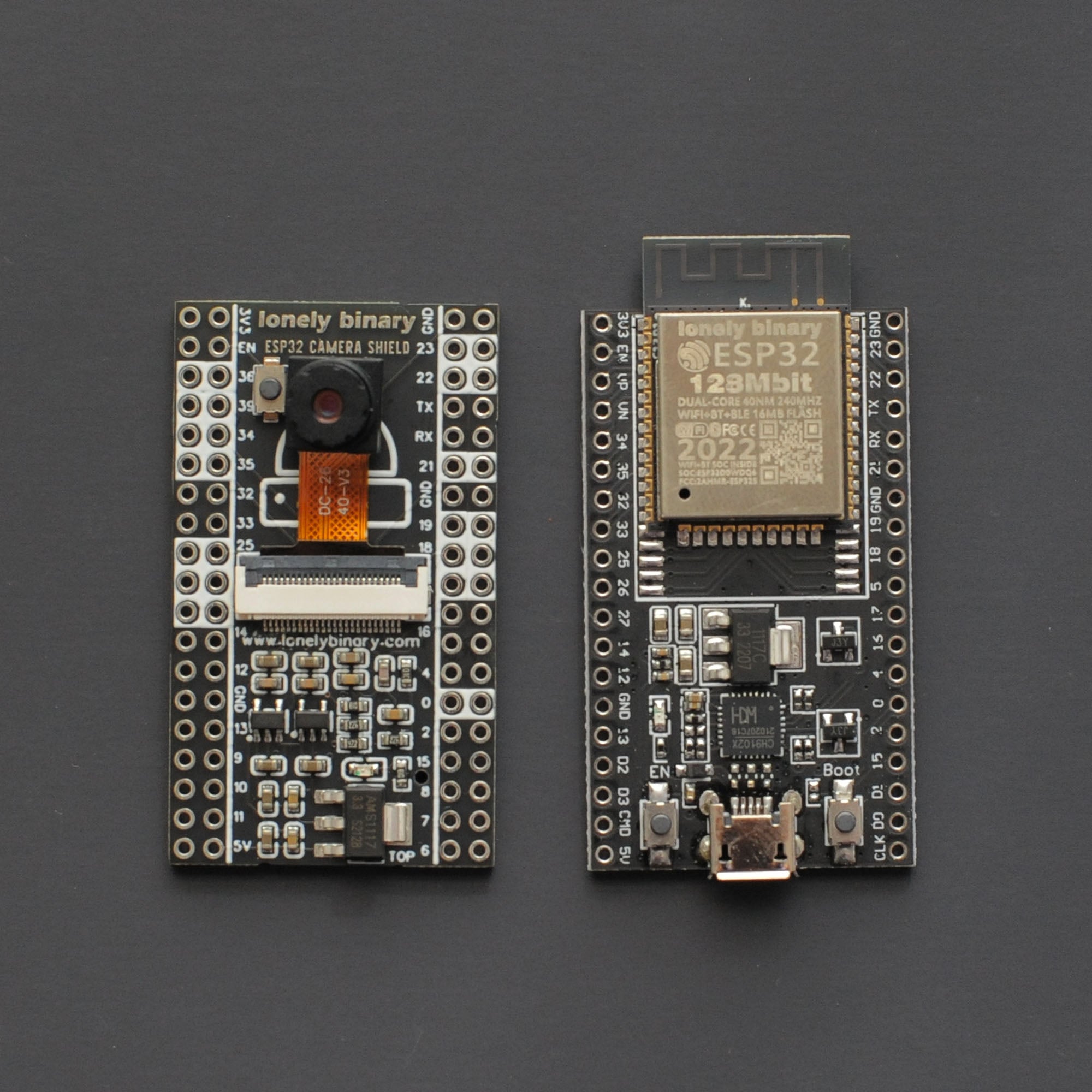 Camera ESP32 Shield – Lonely Binary