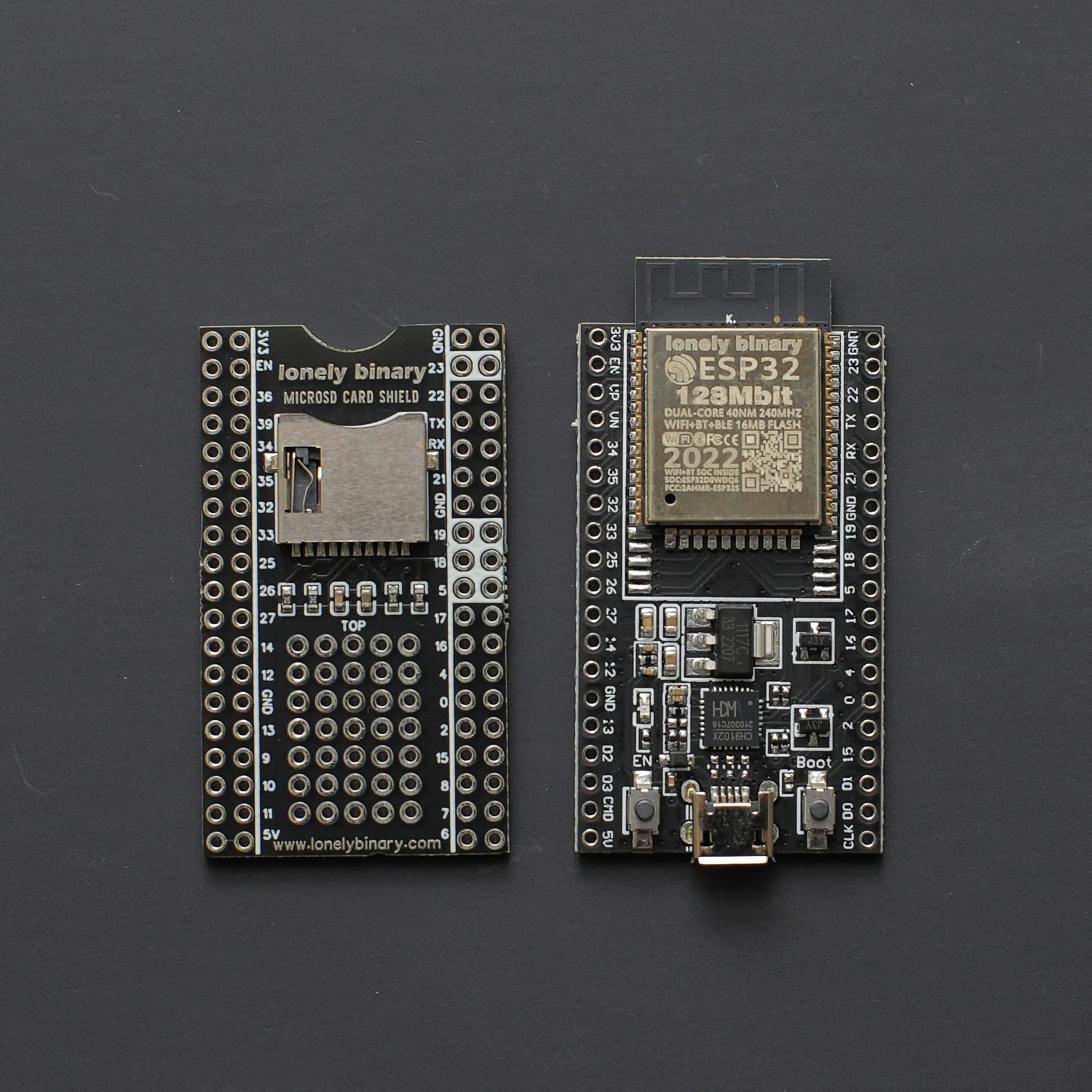 Micro SD Card ESP32 Shield – Lonely Binary