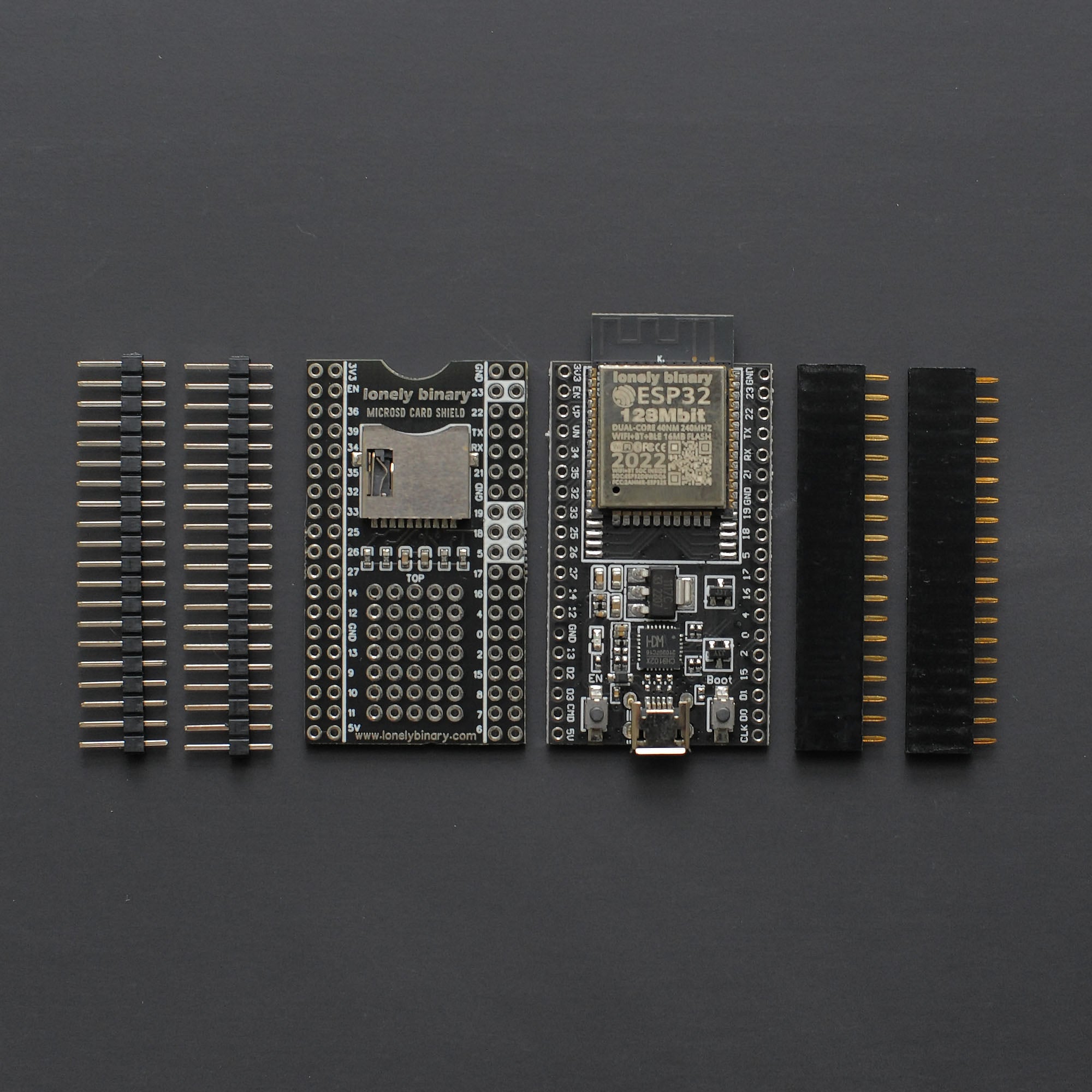 Micro SD Card ESP32 Shield – Lonely Binary