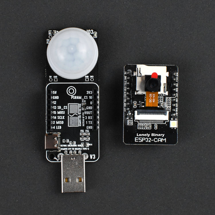 ESP32-CAM Home Security PIR Kit – Lonely Binary
