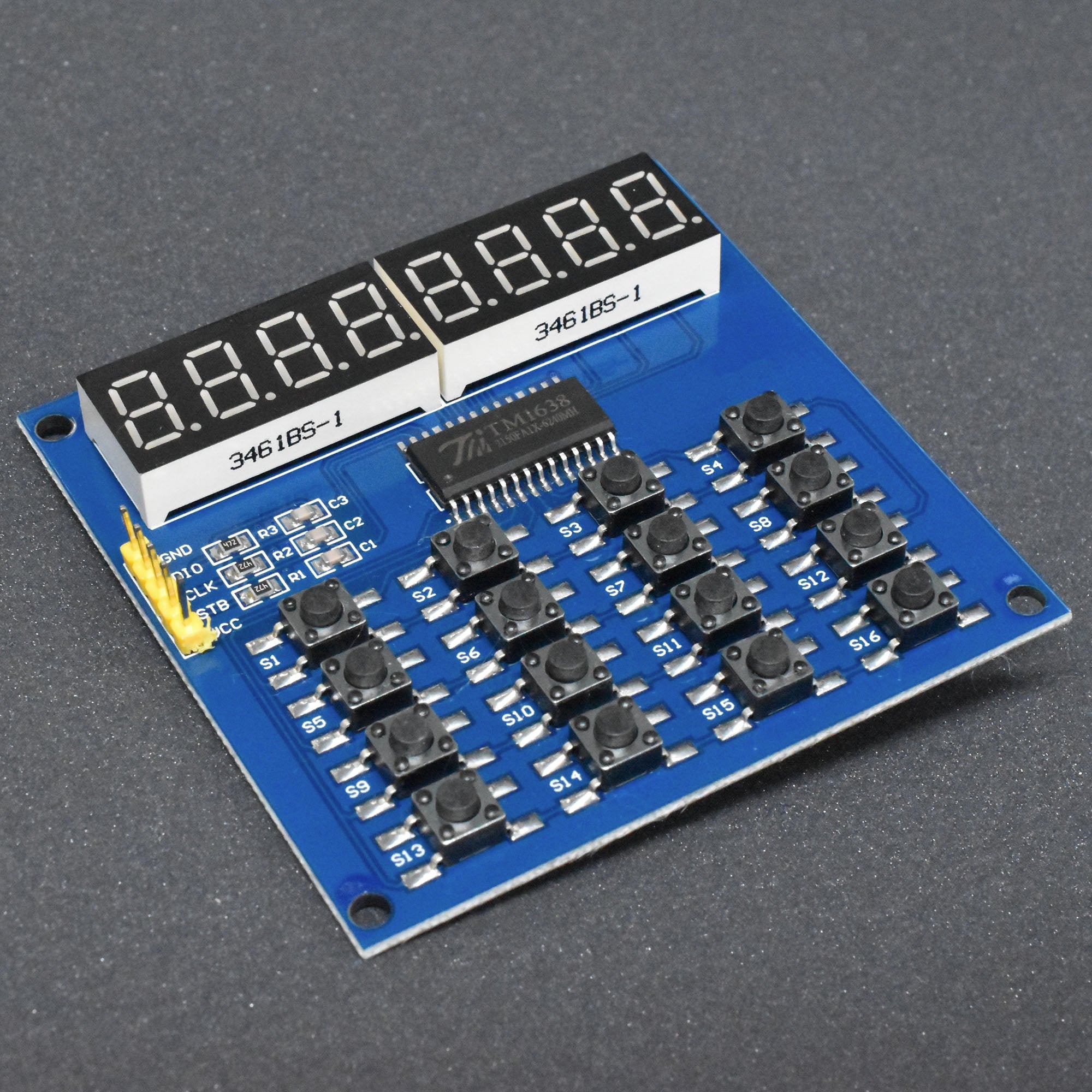 16 Buttons with Segement Digital Tube TM1638 Keypad Module – Lonely Binary