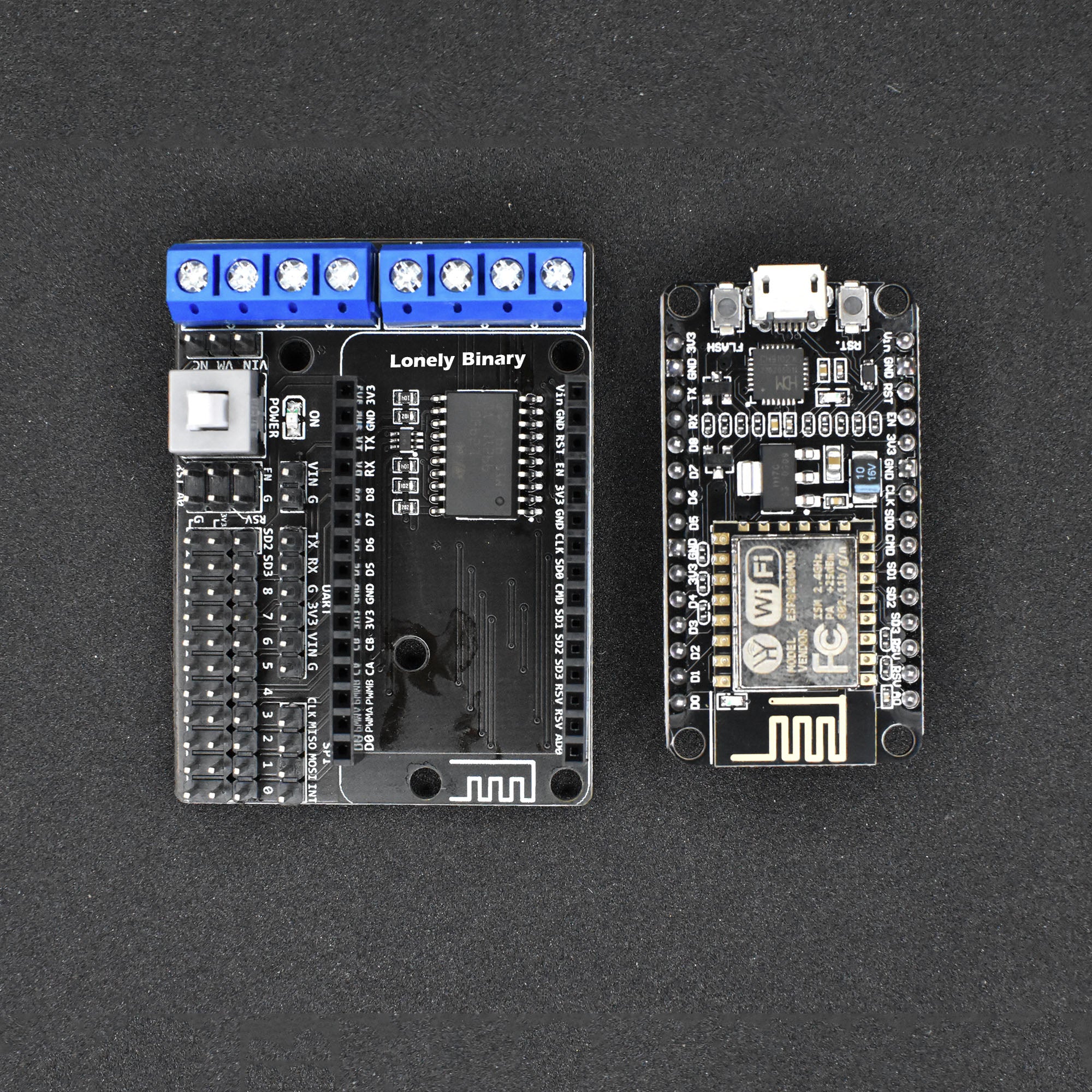 ESP8266 Board with Motor Shield – Lonely Binary
