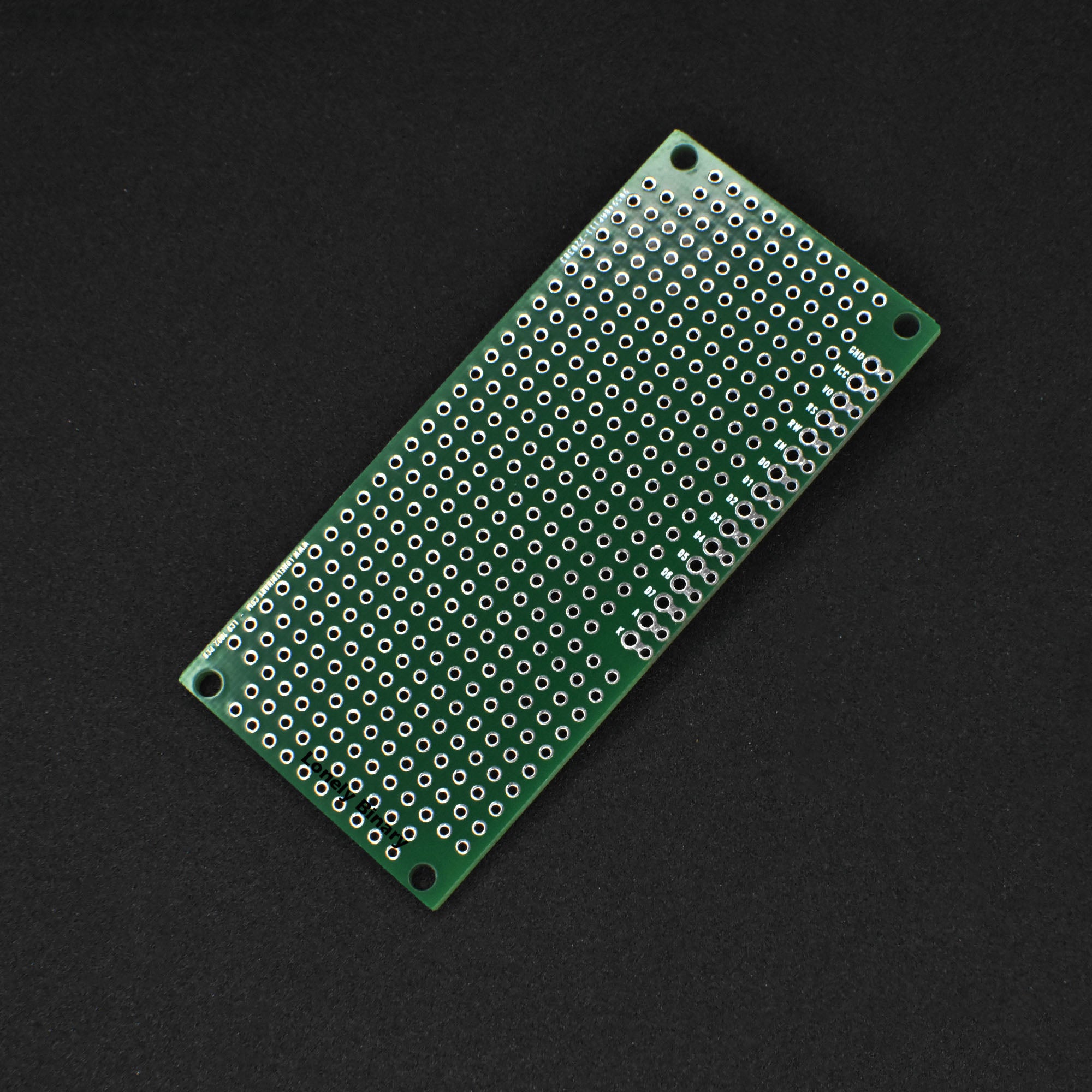 LCD 1602 Prototype Boards Perforated – Lonely Binary