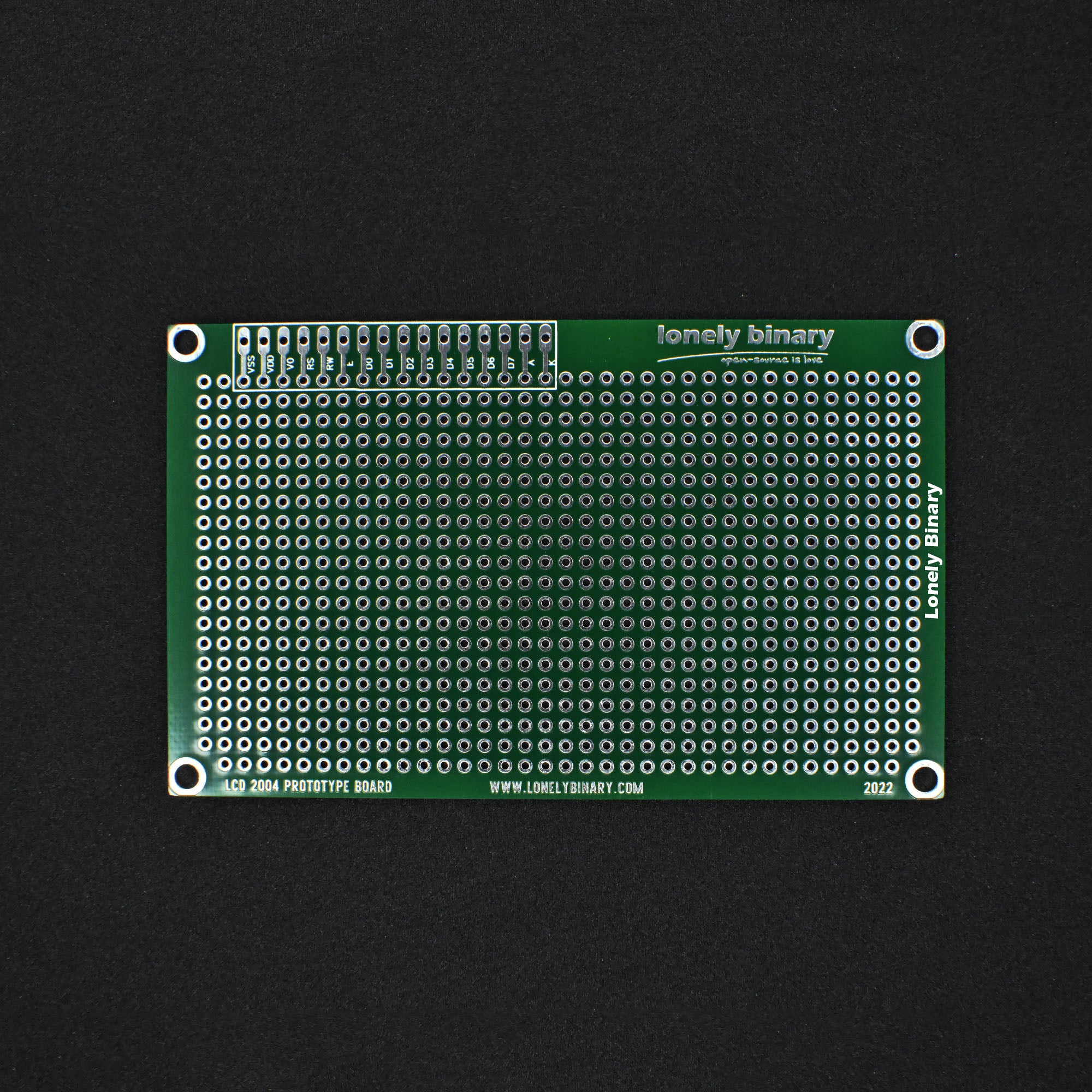 LCD 2004 Prototype Boards Perforated – Lonely Binary